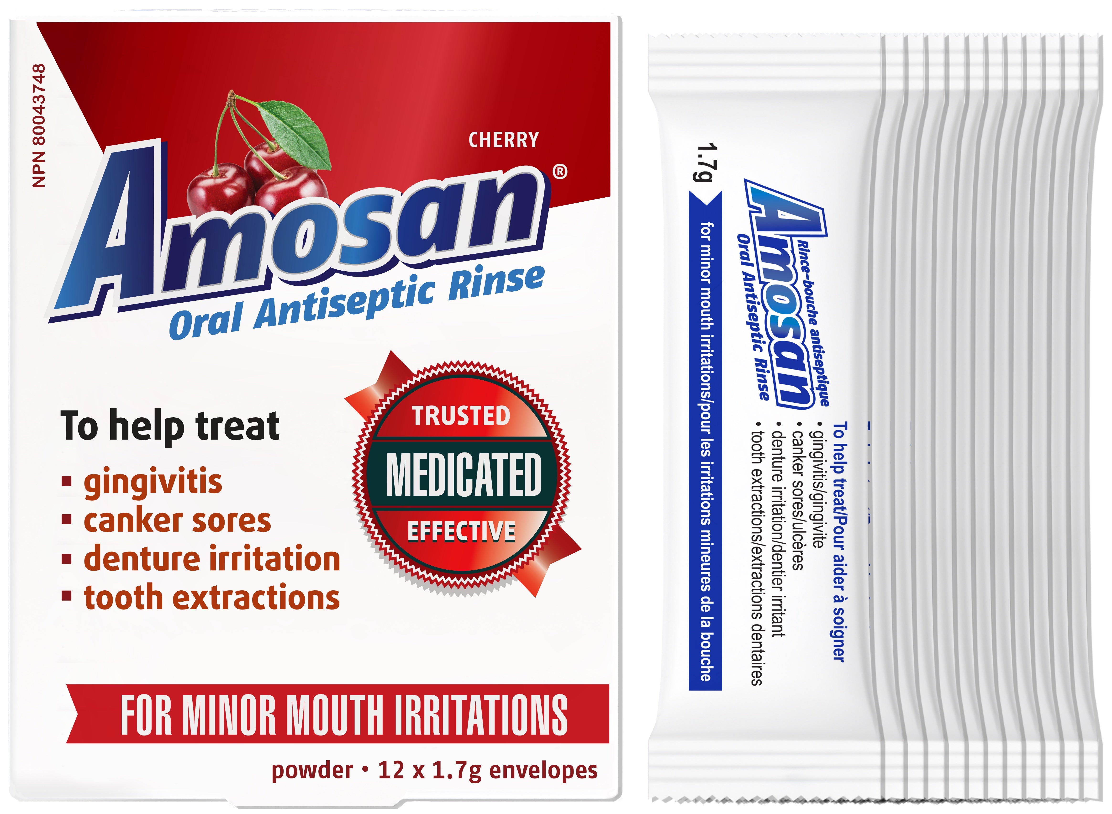 Amosan Oral Antiseptic Rinse -Cherry – Amosan Canada