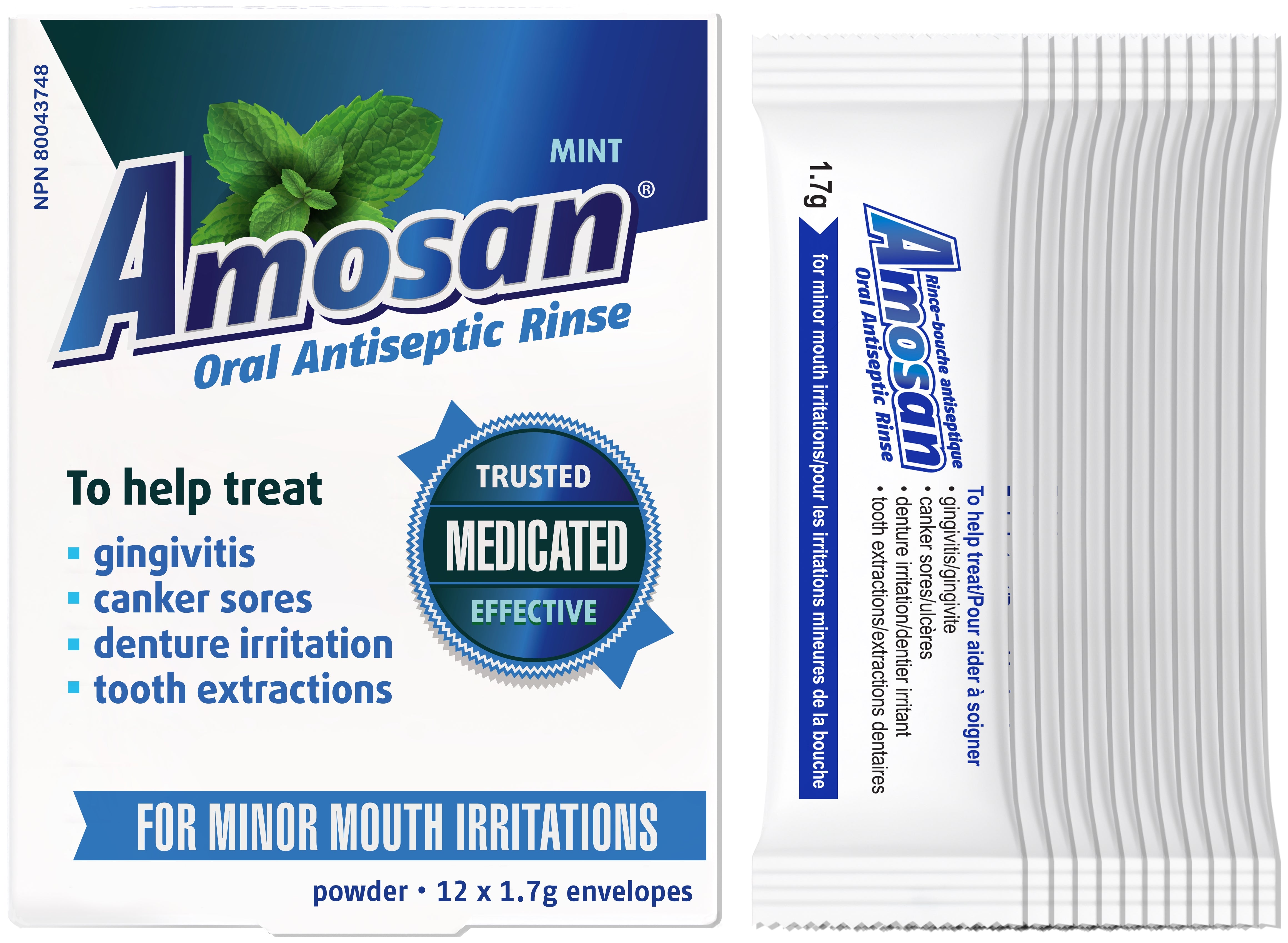 Amosan Oral Antiseptic Rinse - Mint – Amosan Canada